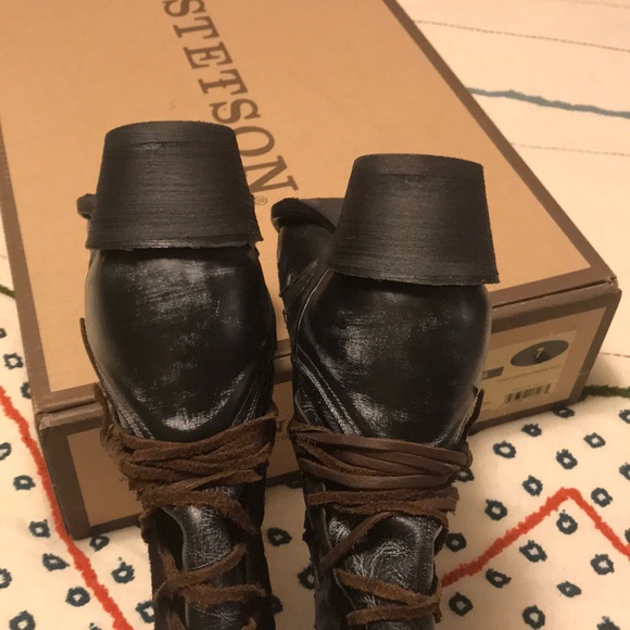 Stetson | Shoes | Nwt Stetson Ande Boot Sz 7 Black 2 Heel | Poshmark
